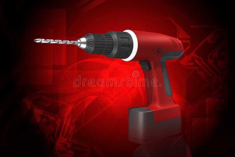 Cordless drill stock illustration. Illustration of equipment - 13883627