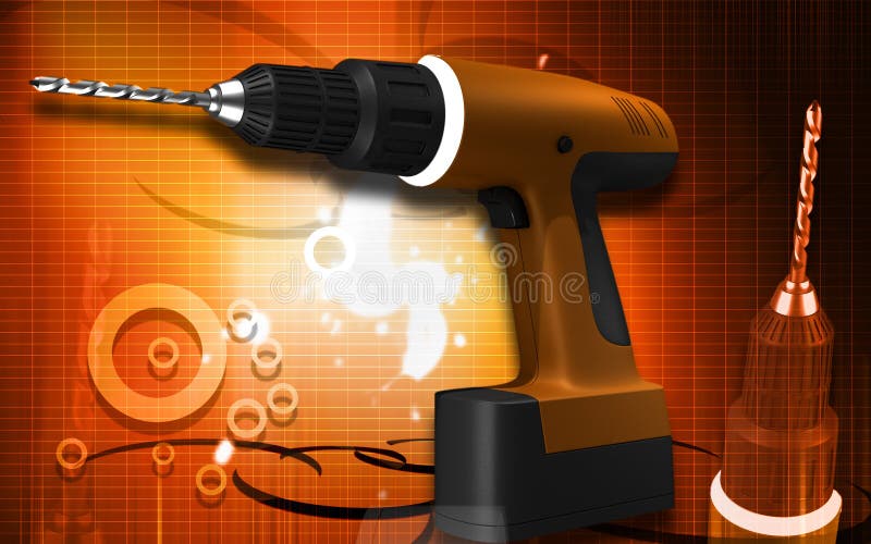 Cordless drill stock illustration. Illustration of power - 14596483