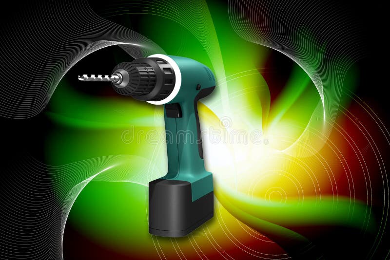 Cordless drill stock illustration. Illustration of tool - 14962057