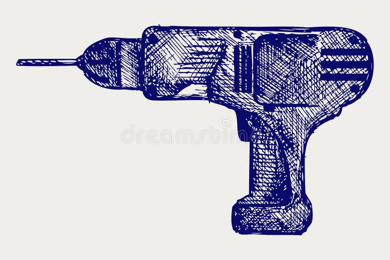 Hand drill stock vector. Illustration of artistic, abstract - 28400966