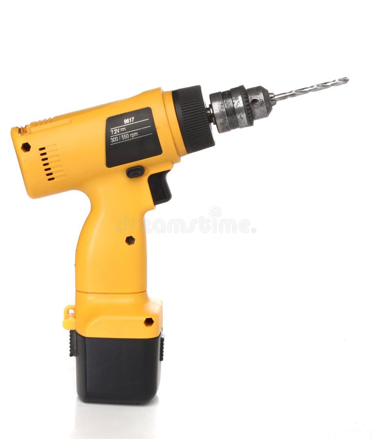 Cordless drill machine stock image. Image of white, repairing - 9459667