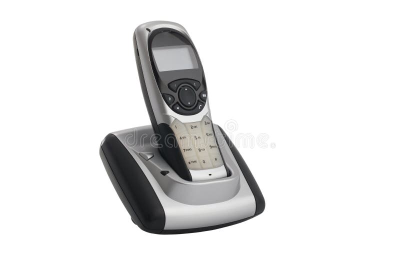 Cordless Home Phone, Isolated on a White Background Stock Photo - Image ...