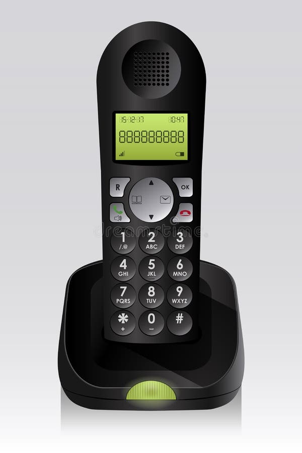 Cordless Phone. Vector Illustration Decorative Design Stock Vector ...
