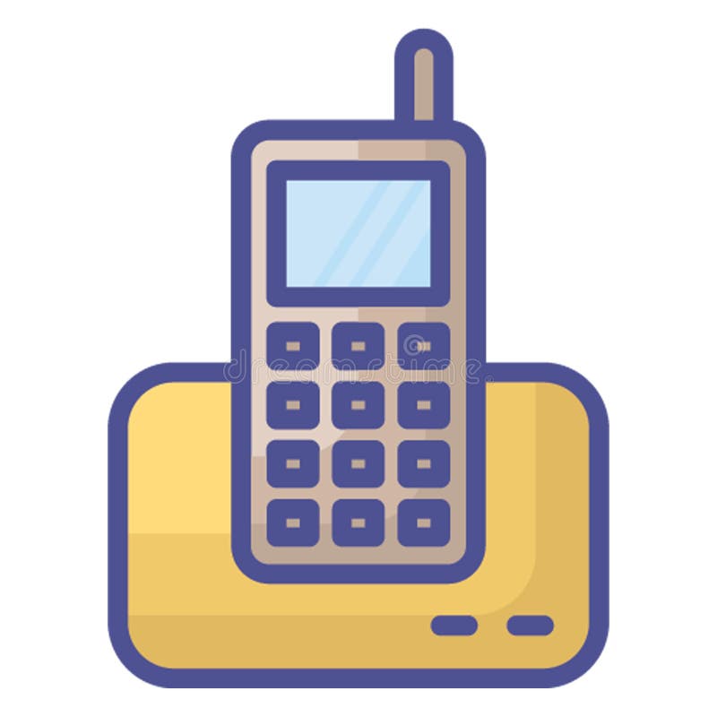 Cordless Phone, Intercom Isolated Vector Icon that Can Be Easily Edited ...
