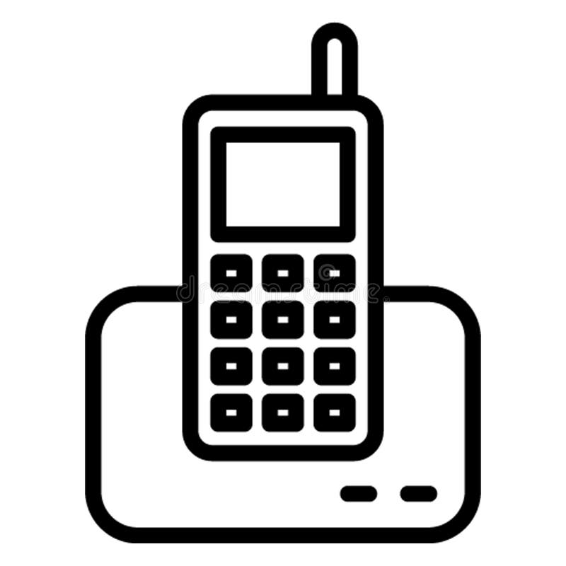 Cordless Phone Isolated Vector Icon Fully Editable Stock Illustration ...