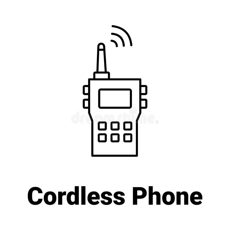 Cordless Phone Vector Icon Easily Modify. Stock Vector - Illustration ...