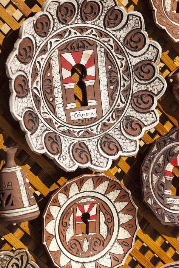 CORDOBA - SPAIN - JUNE 10, 2016 :Colorful Ceramic Spanish Plates Stock ...