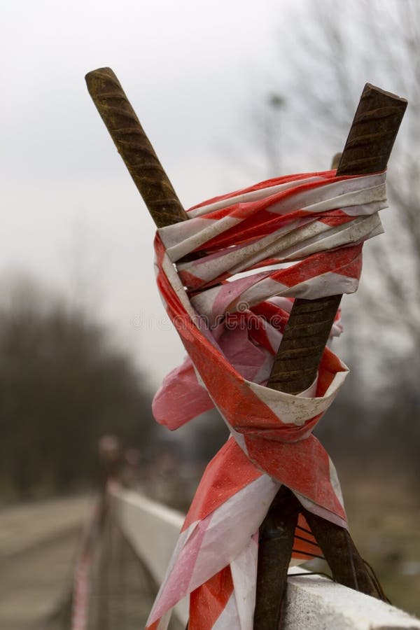 Cordon Around a Construction Site Stock Image - Image of prohibit ...