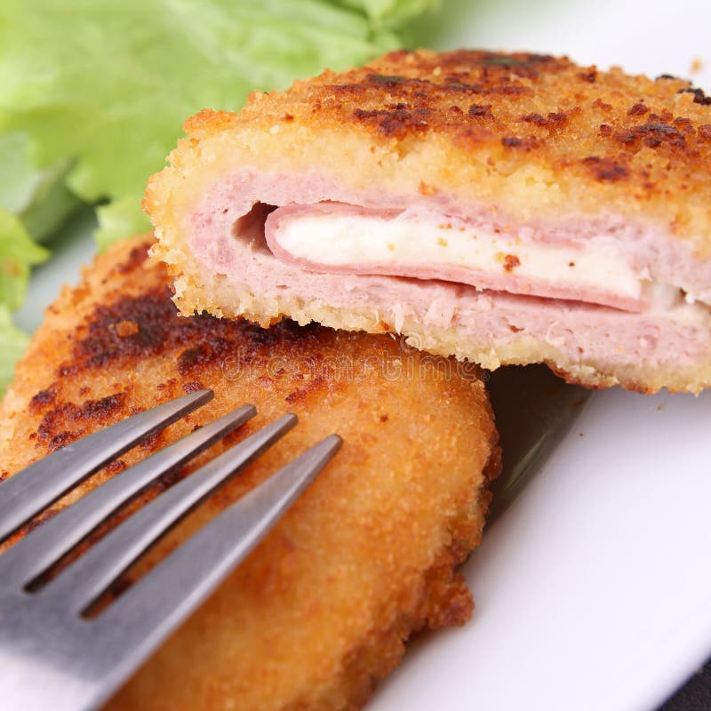 Cordon blue stock photo. Image of fried, fork, cooked - 21535724
