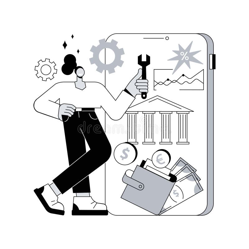 Core Banking it System Abstract Concept Vector Illustration. Stock ...