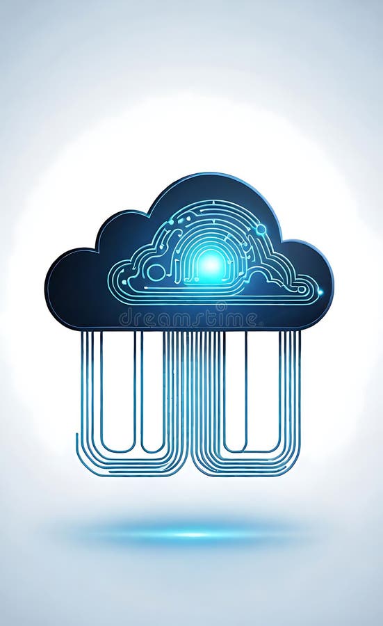 Core Cloud Computing Network Stock Illustration - Illustration of dark ...