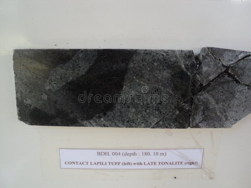 Core Contact of Stone Lapilu Tuff with Late Tonalite Editorial Stock ...