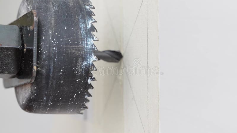 Core Drill for Sockets and Holes of Large Diameters Stock Video - Video ...