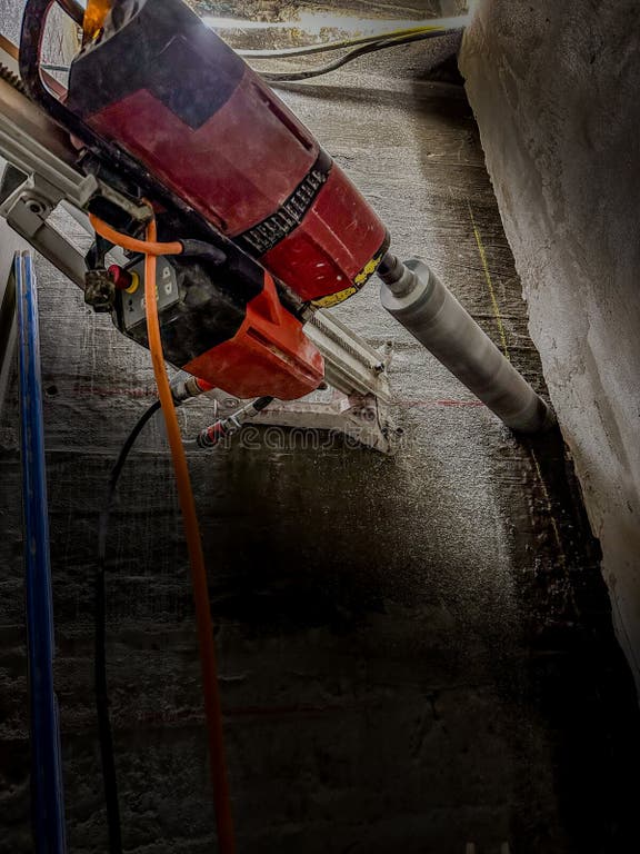 Core Drilling Angled with Autofeed Stock Photo - Image of wall, driller ...