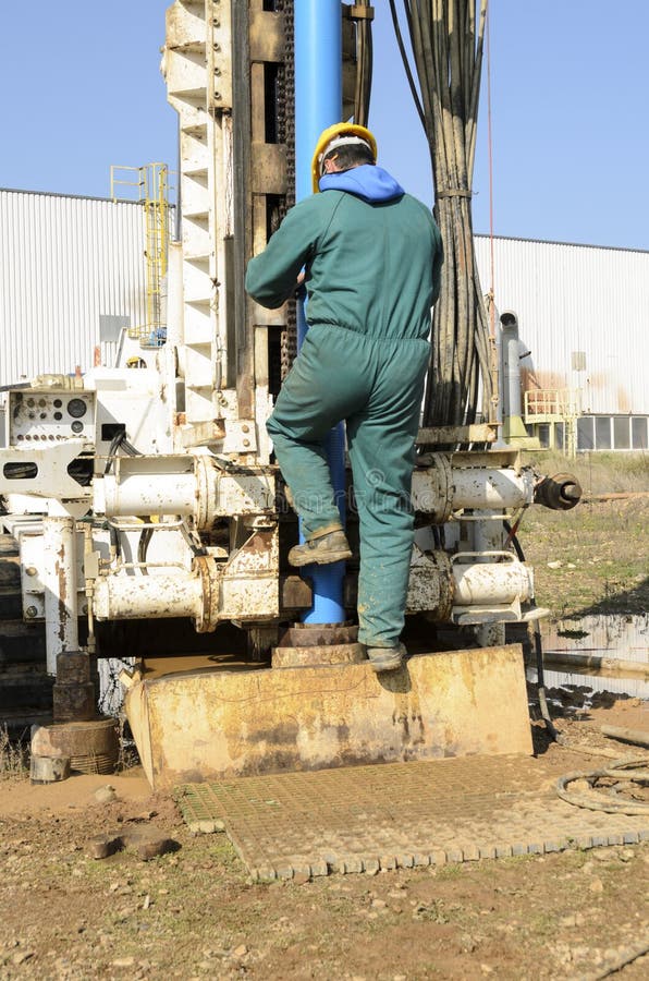 Core drilling underground. editorial photography. Image of geology ...