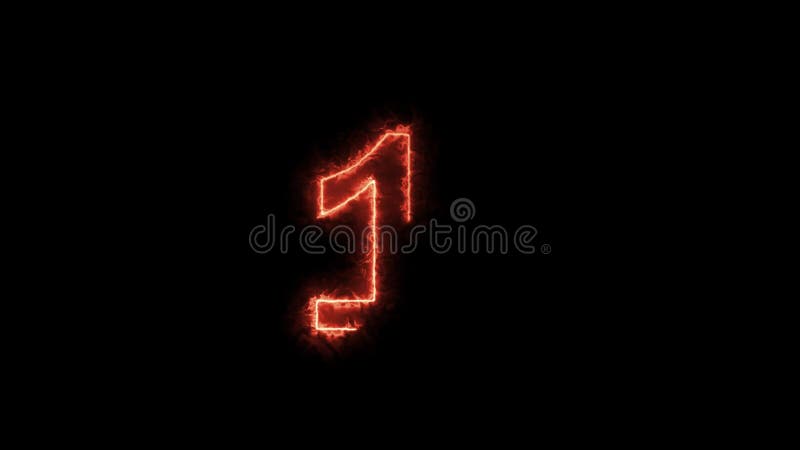 Filing Fire Text Animation Written on Black Background Number 6 Stock ...