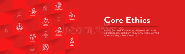 Core Ethics Web Header Banner with Dedication Integrity and Mission ...