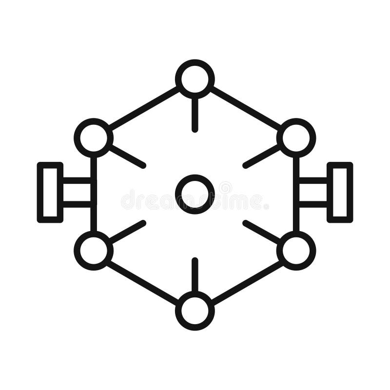 Core Forming Icon Black and White Illustration Stock Vector ...