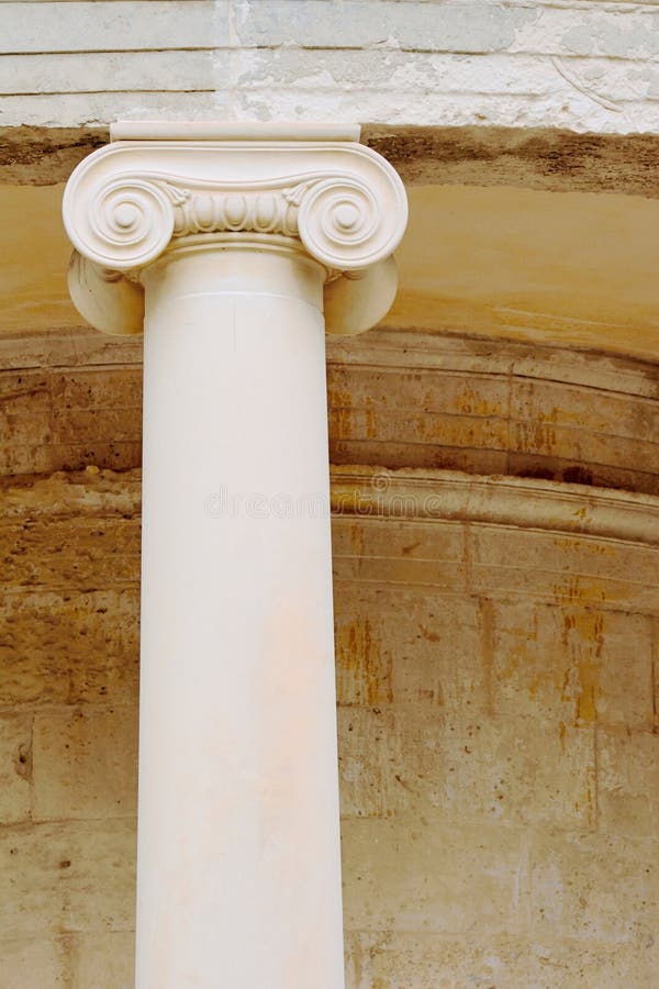 The Core and Head of Ionian Columns Stock Image - Image of column ...
