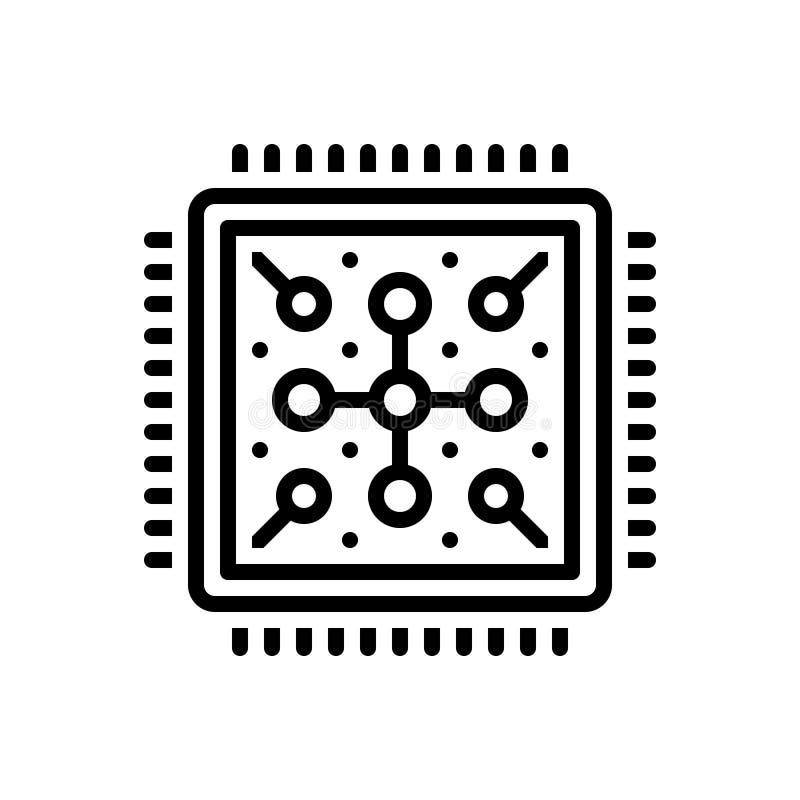 Black Line Icon for Core, Core Group and Complex Stock Vector ...