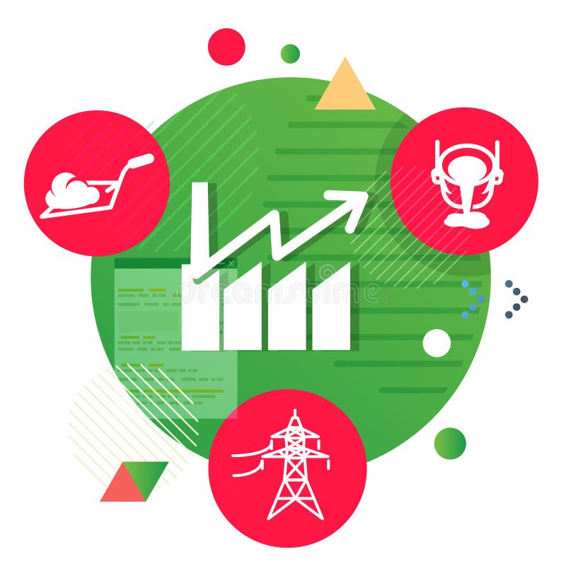 Core Industry Growth Projection - Abstract Illustration Stock ...