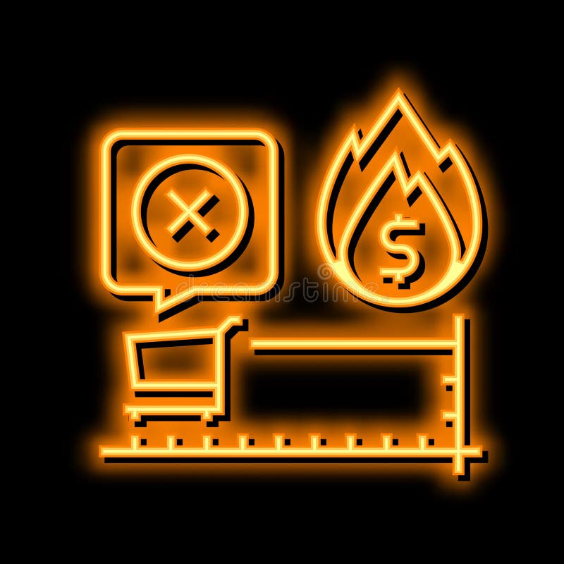 Core Inflation Neon Glow Icon Illustration Stock Vector - Illustration ...