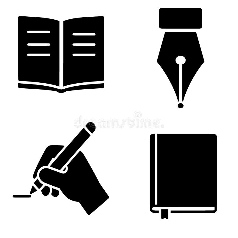 Core Journaling Elements Vector Icon Set Stock Photo - Image of ...