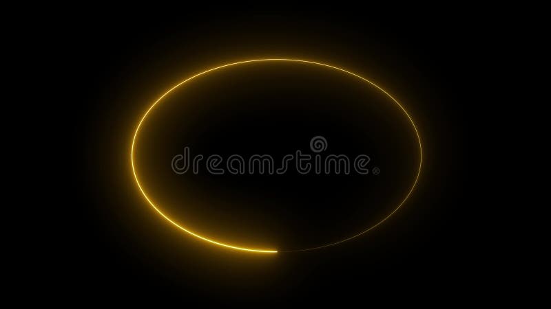 Circle Core Neon Light Glow Circle Frame. Stock Video - Video of ...