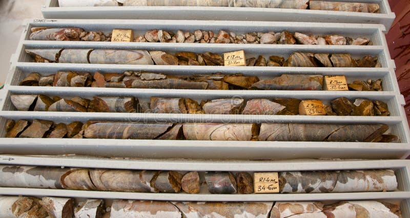 Drilled core samples stock photo. Image of quartzite - 19085778