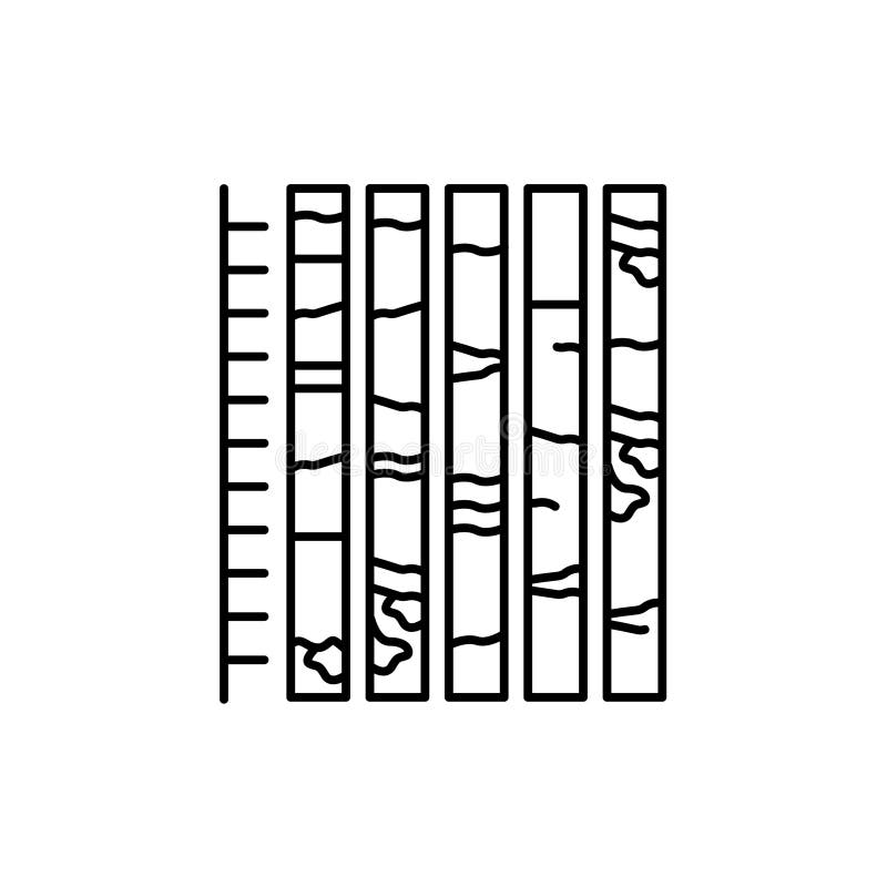 Core Sampling Line Black Icon. Sign for Web Page, Mobile App, Button ...