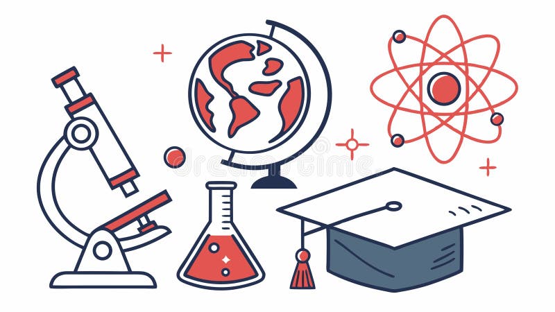 Core Science Education Symbols for Learning and Discovery, Vector ...