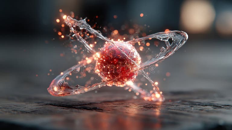 Core Spark: Visualizing an Atomic Particle. Generative AI Stock ...