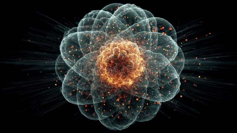 Core Spark: Visualizing an Atomic Particle. Generative AI Stock ...