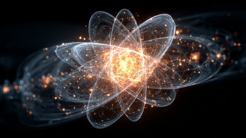 Core Spark: Visualizing an Atomic Particle. Generative AI Stock Illustration - Illustration of ...
