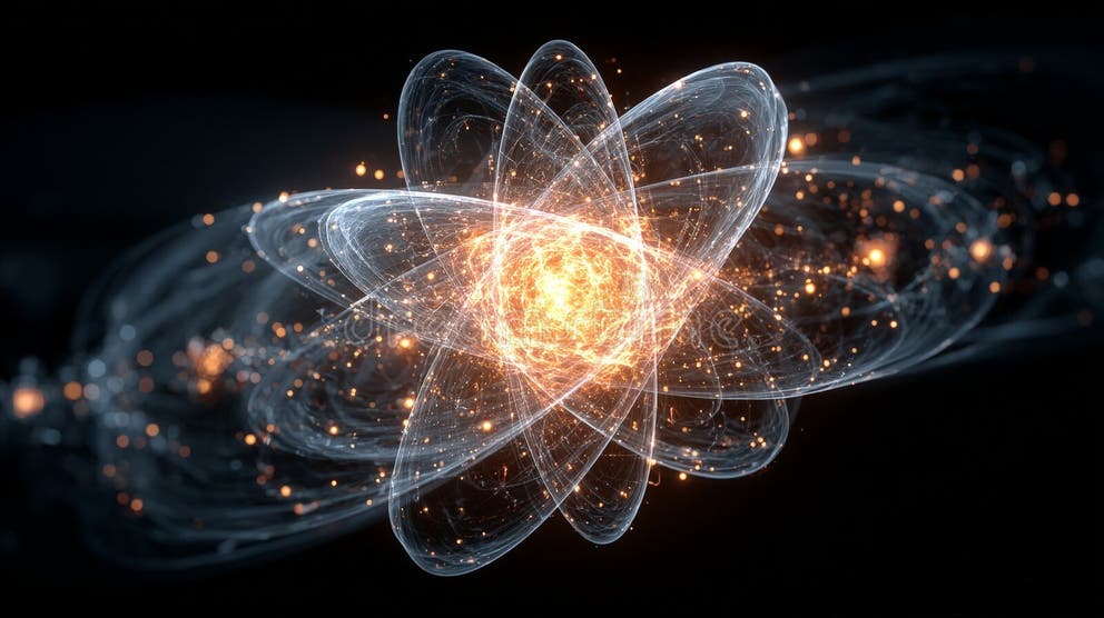 Core Spark: Visualizing an Atomic Particle. Generative AI Stock Illustration - Illustration of ...