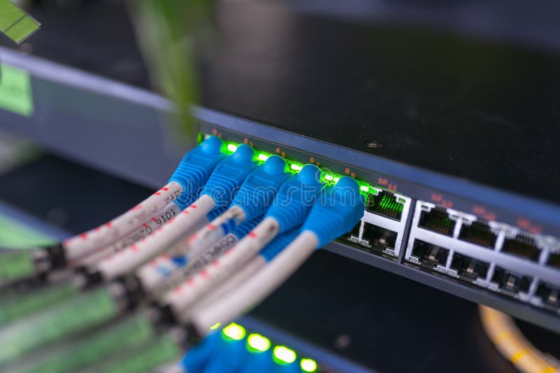 Core Switch Technology in Network Room Place Stock Image - Image of ...