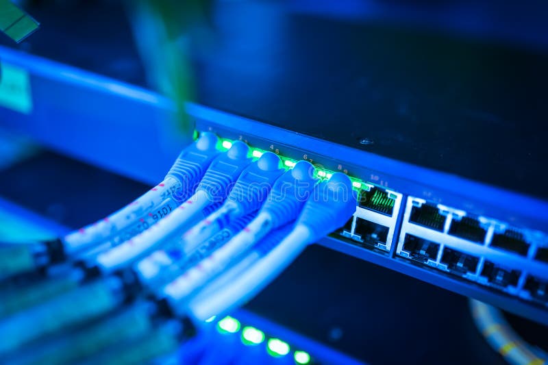 Core Switch Technology in Network Room Place Stock Image - Image of ...