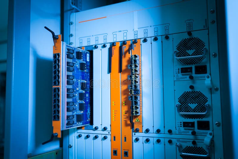 Core Switch Technology in Network Room Place Stock Image - Image of ...