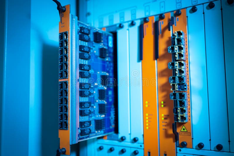 Core Switch Technology in Network Room Place Stock Image - Image of ...