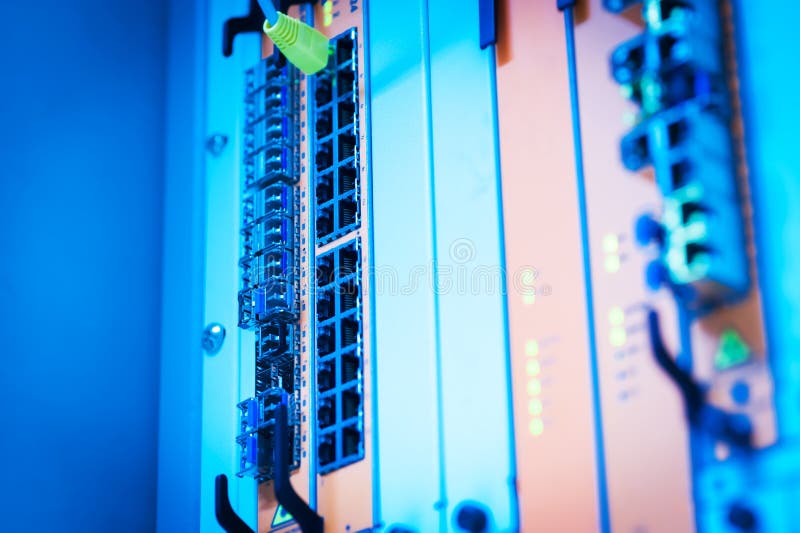 Core Switch Technology in Network Room Place Stock Photo - Image of ...