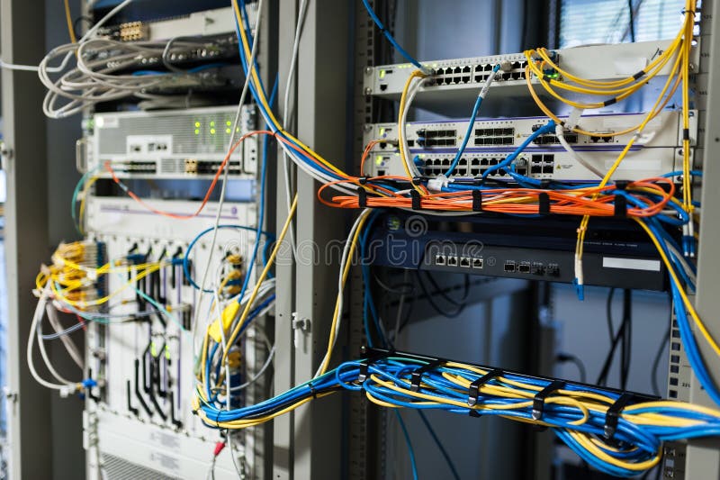 Core Switch Technology in Network Room Place Stock Image - Image of ...