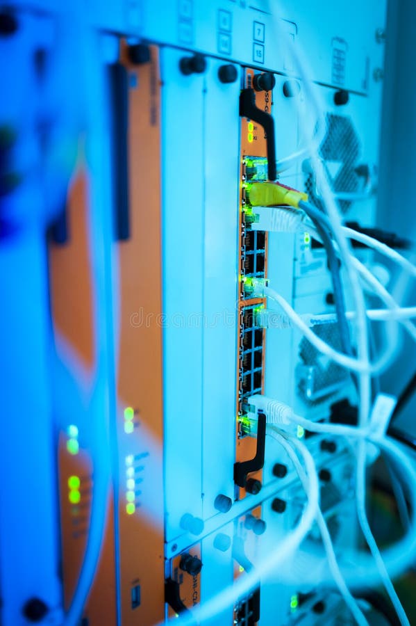 Core Switch Technology in Network Room Place Stock Image - Image of ...