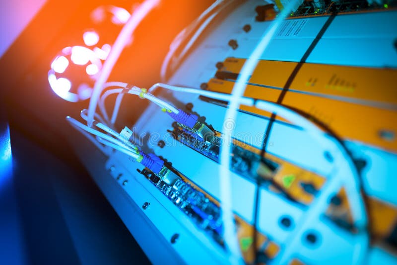 Core Switch Technology in Network Room Place Stock Image - Image of ...