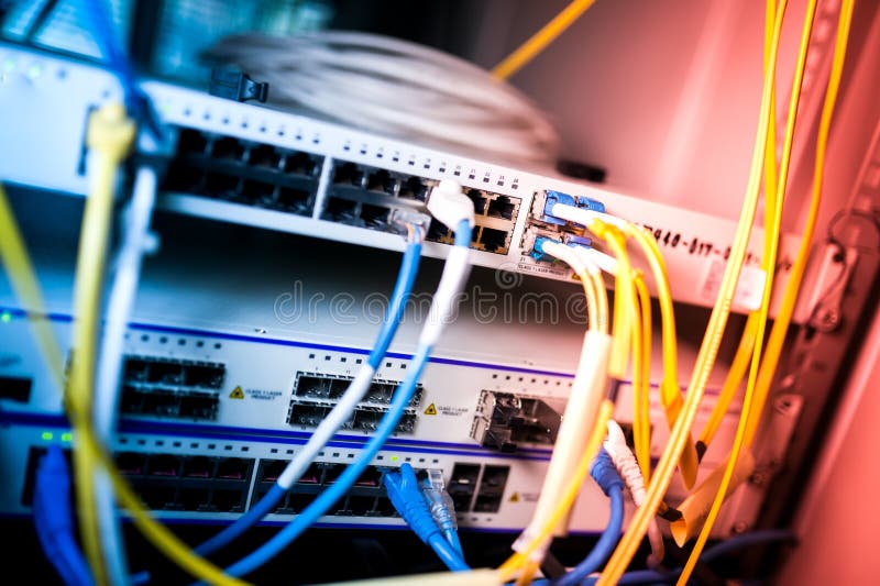 Core Switch Technology in Network Room Place Stock Photo - Image of ...