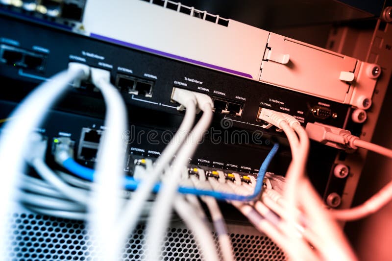 Core Switch Technology in Network Room Place Stock Photo - Image of ...