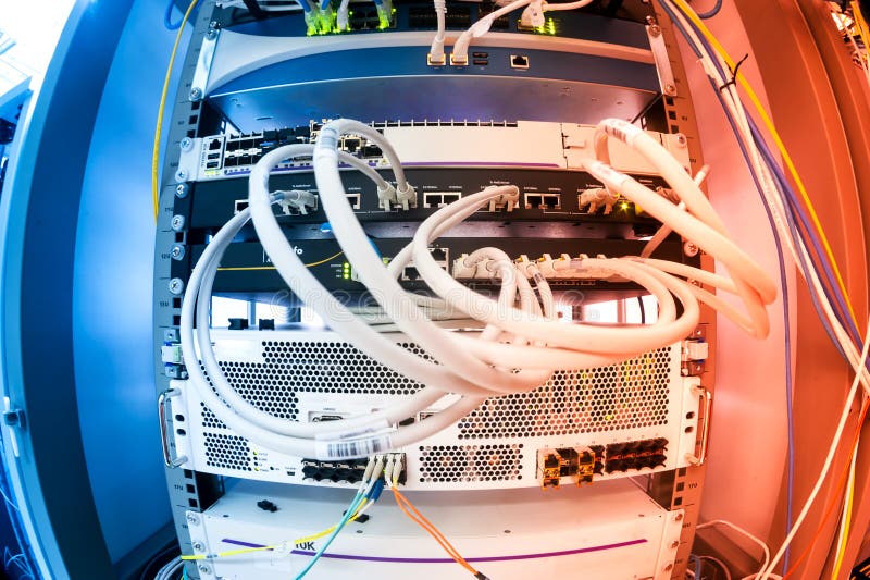 Core Switch Technology in Network Room Place Stock Image - Image of ...
