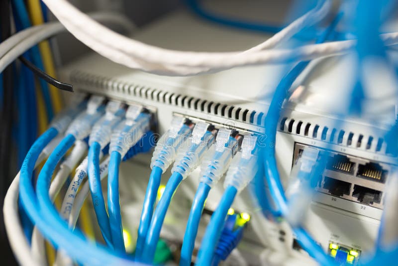 Core Switch Technology in Network Room Place Stock Photo - Image of ...