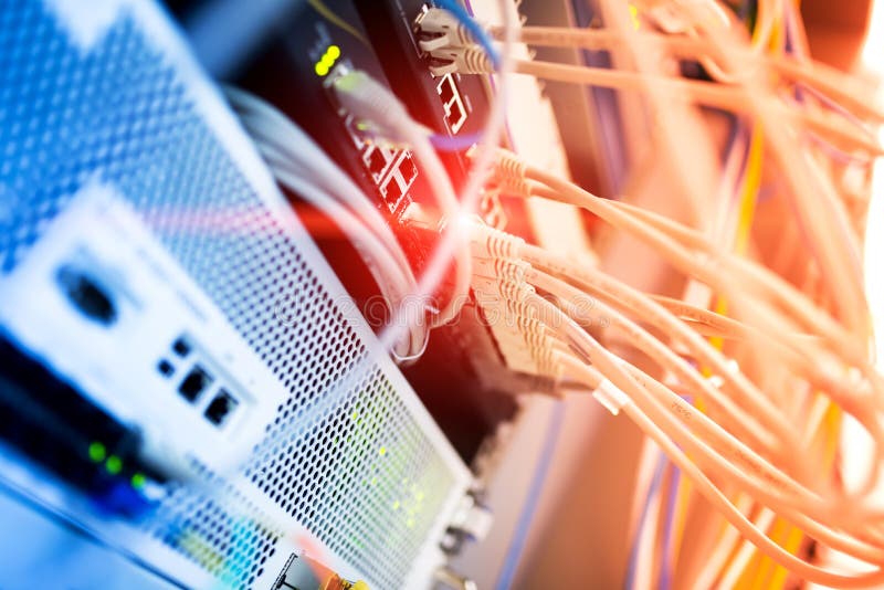 Core Switch Technology in Network Room Place Stock Photo - Image of ...