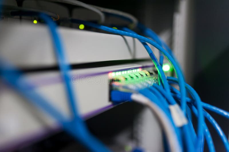 Core Switch Technology in Network Room Place Stock Image - Image of ...