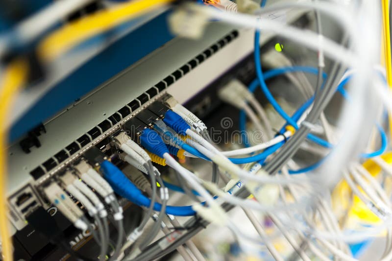Core Switch Technology in Network Room Place Stock Image - Image of ...
